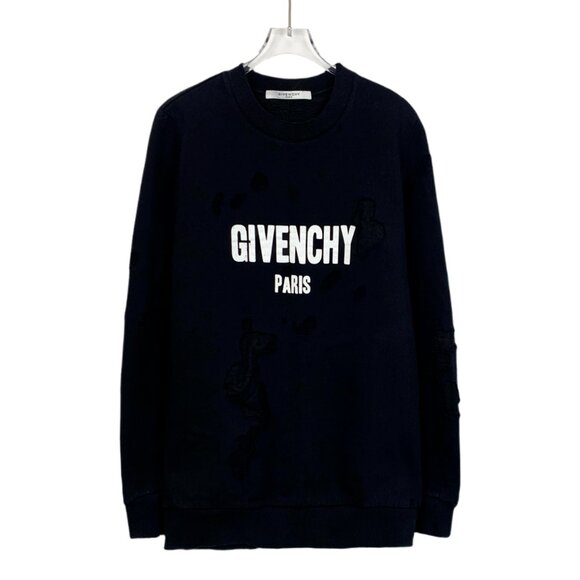 Givenchy | Sweaters | Givenchy Black Cotton Crewneck Sweatshirt | Poshmark